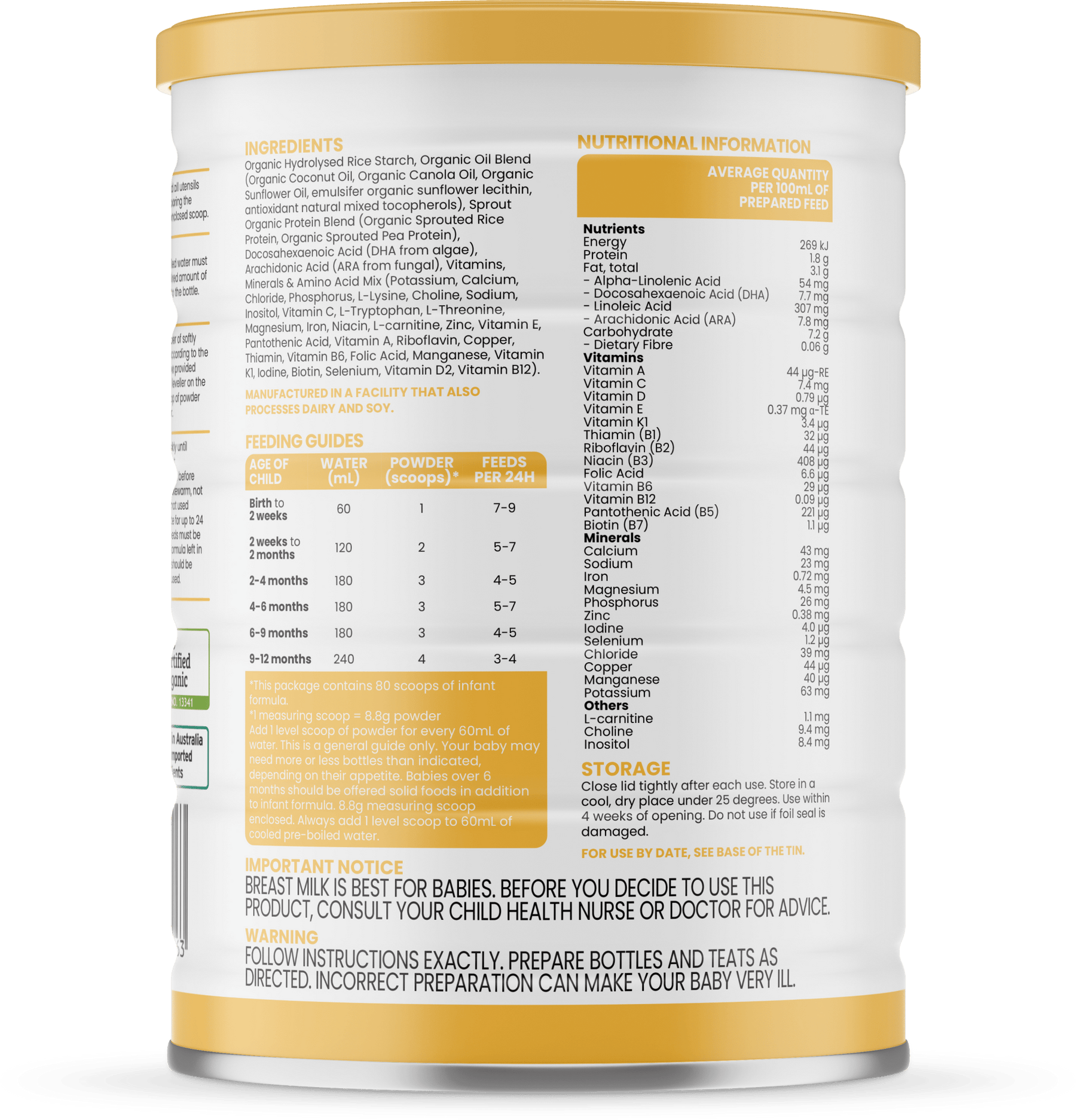 Infant Formula – Sprout Organic